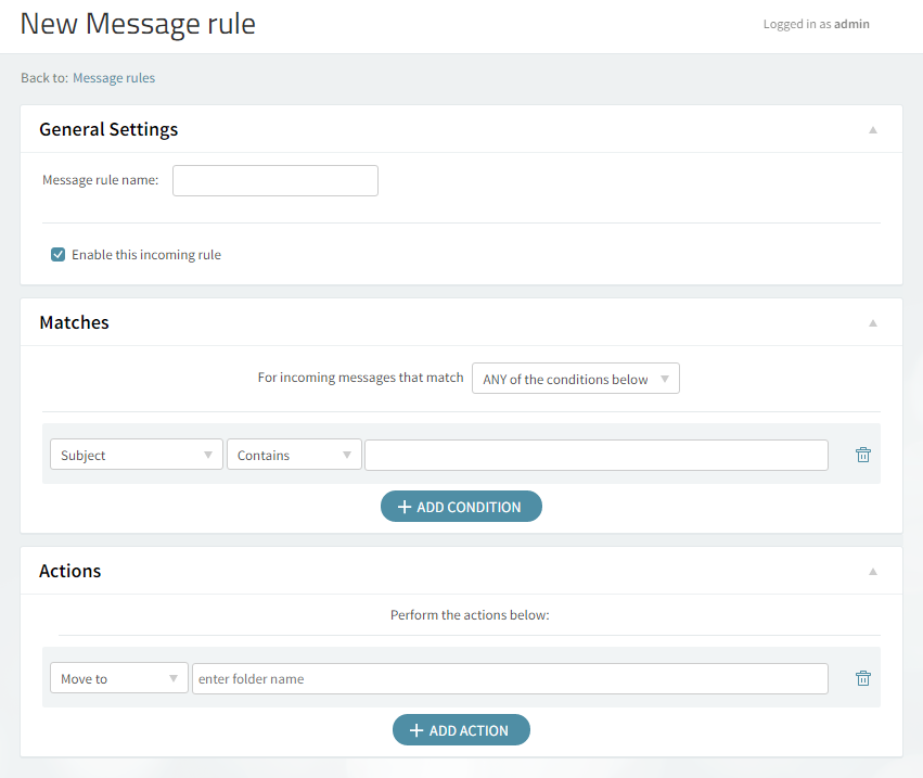 Enabling Filtering For A Domain User Axigen Documentation 