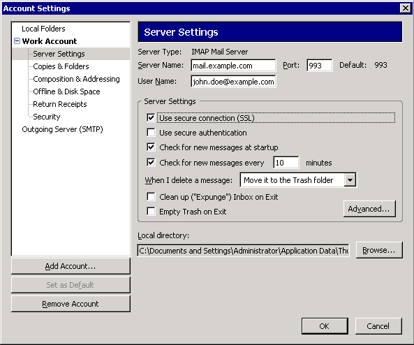 Axigen Mail Server - How to configure Mozilla Thunderbird to work with Axigen Mail Server (IMAP ...